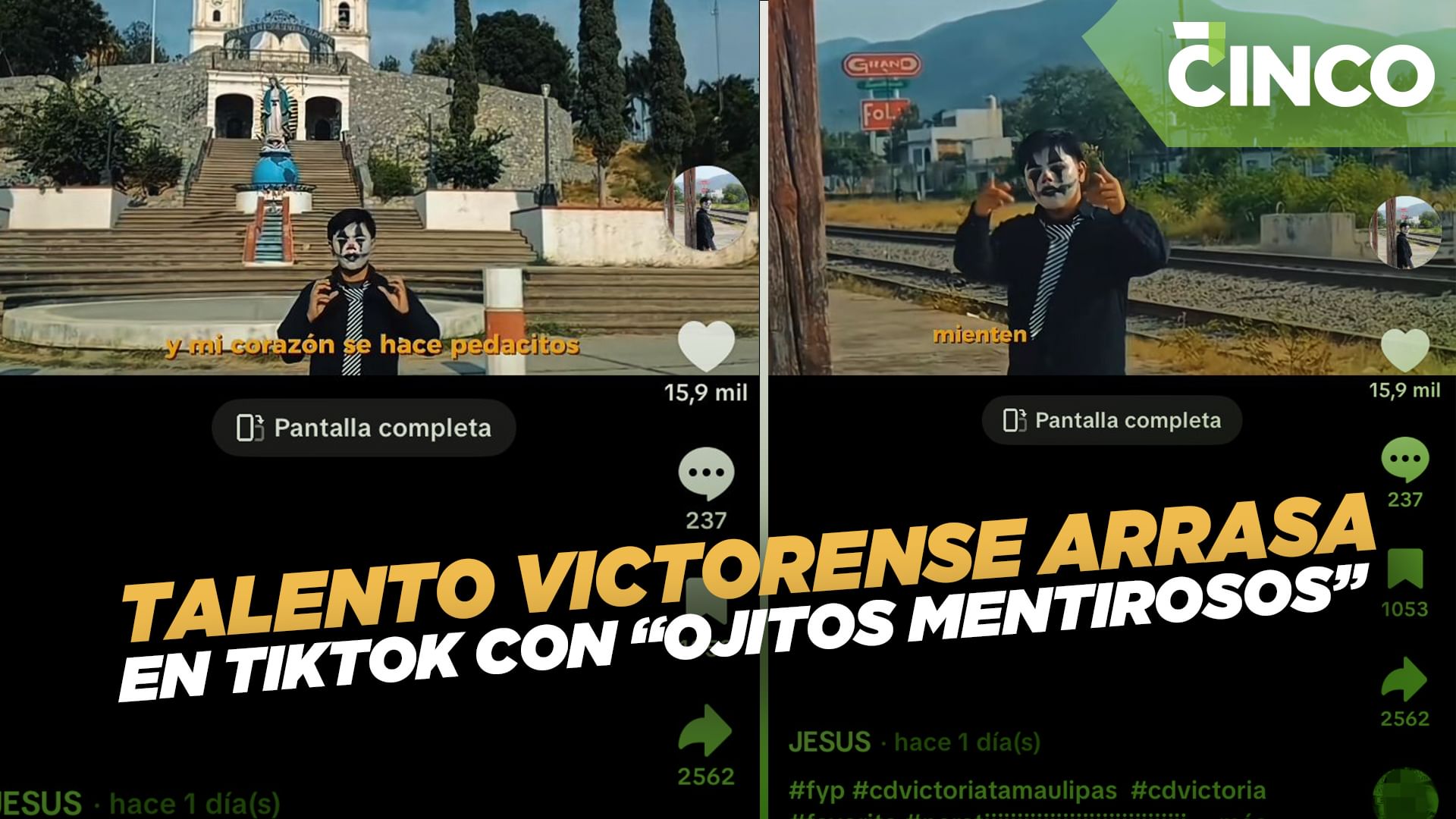Talento victorense arrasa en TikTok con “Ojitos Mentirosos”