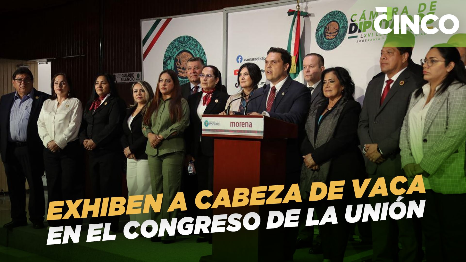 Exhiben a Cabeza de Vaca en el Congreso de la Unión