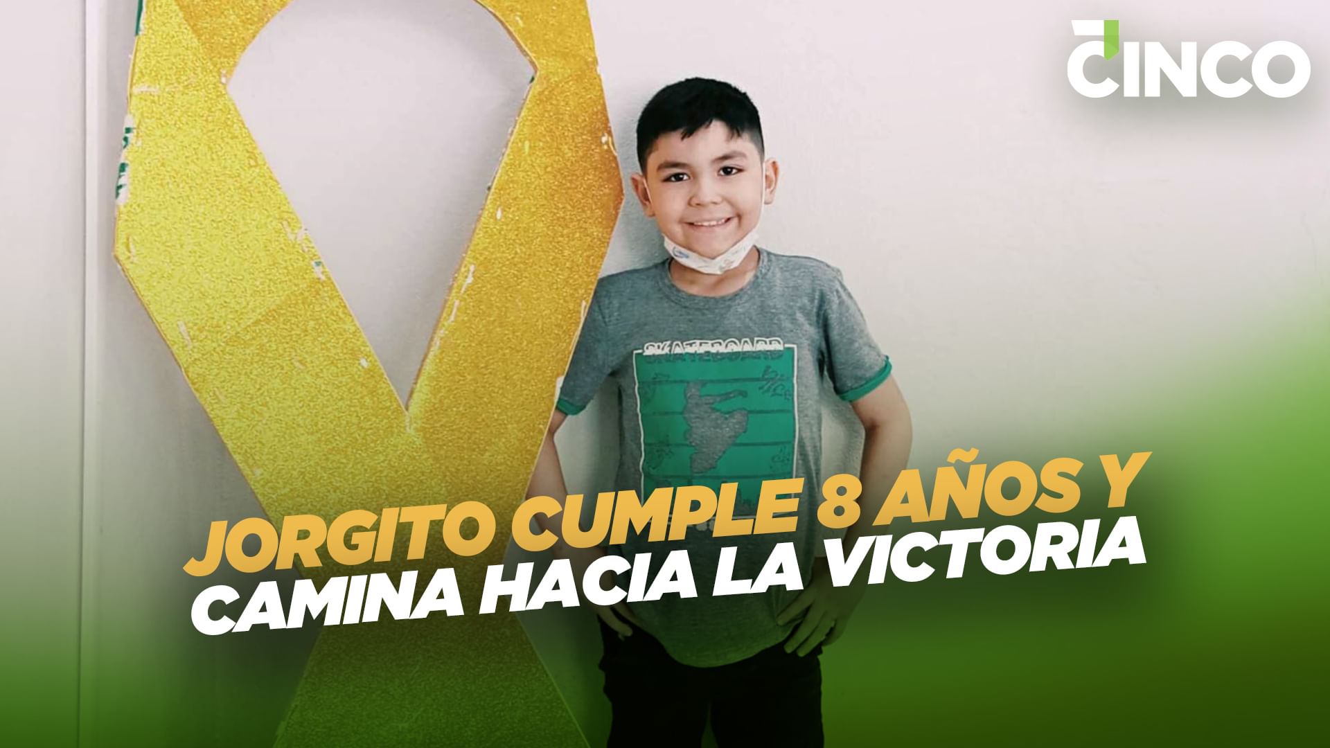 Jorgito cumple 8 años y camina hacia la victoria