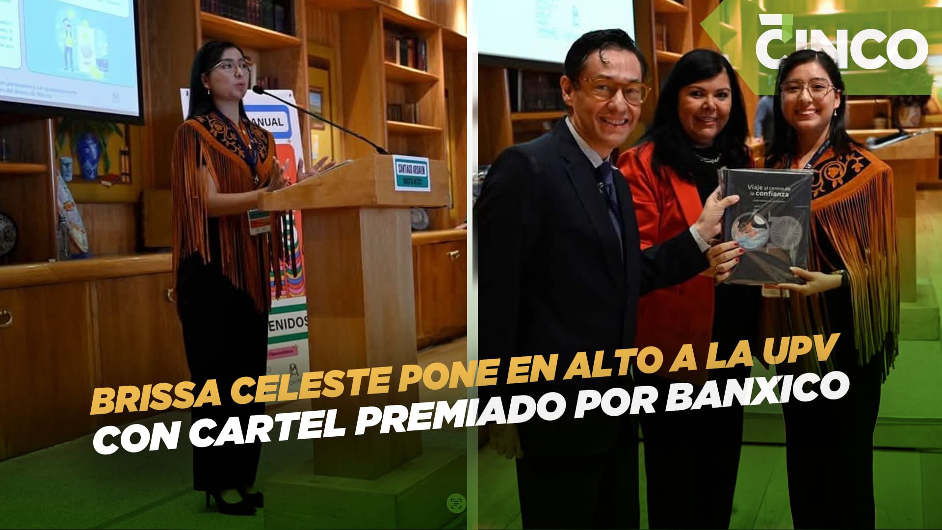 Brissa Celeste pone en alto a la UPV con cartel premiado por Banxico