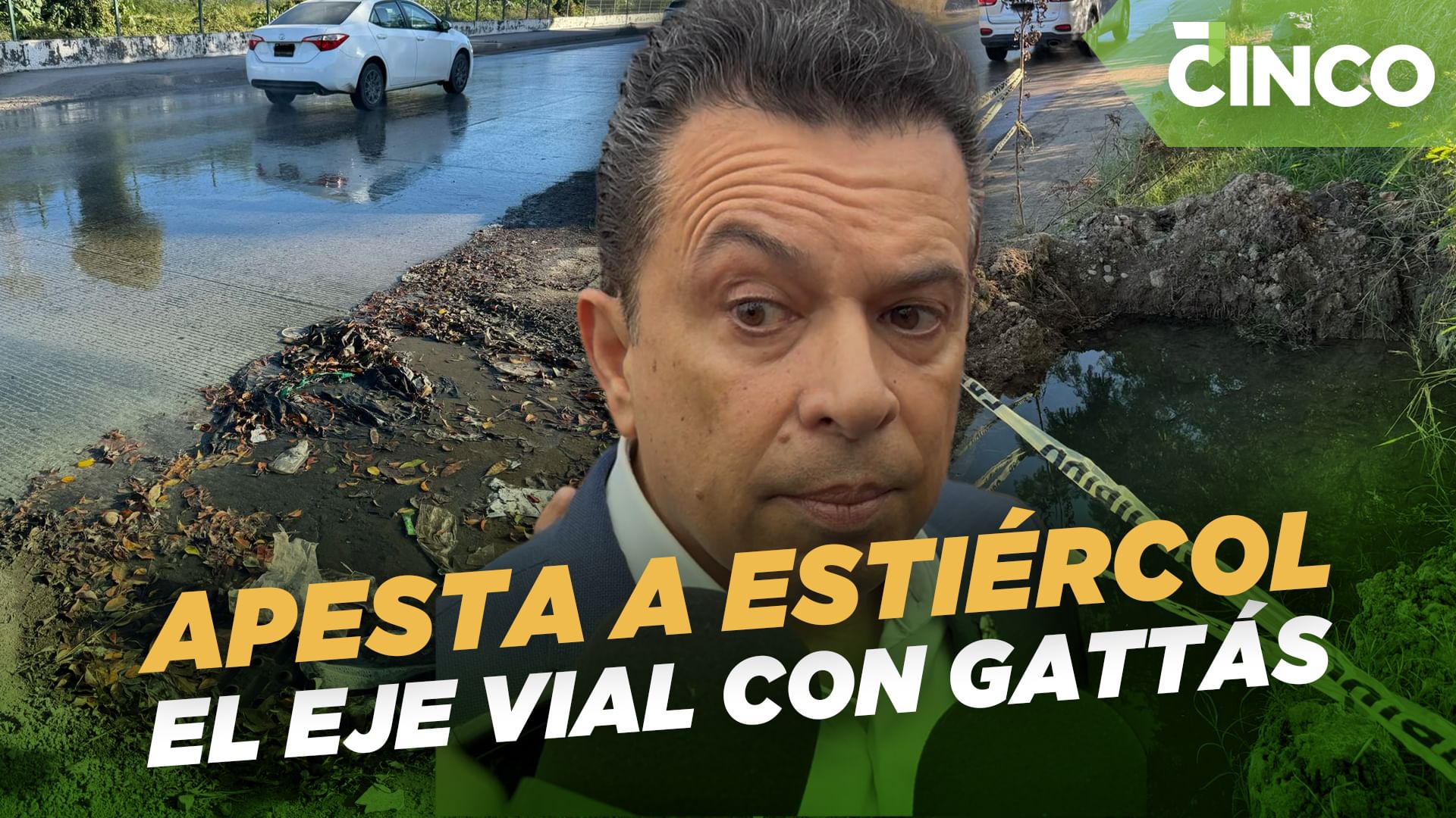 Apesta a estiércol el eje vial con Gattás