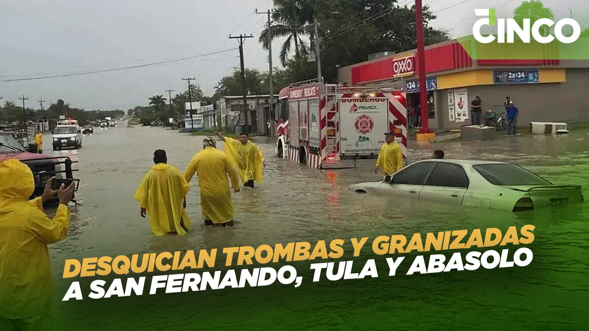 Desquician trombas y granizadas a San Fernando, Tula y Abasolo