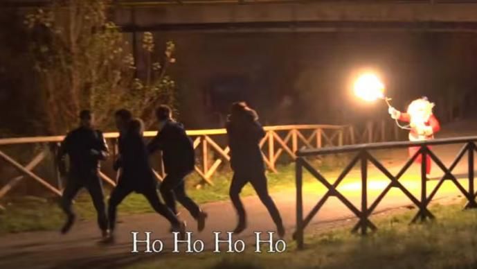Aterrador Santa Claus que se volvió viral