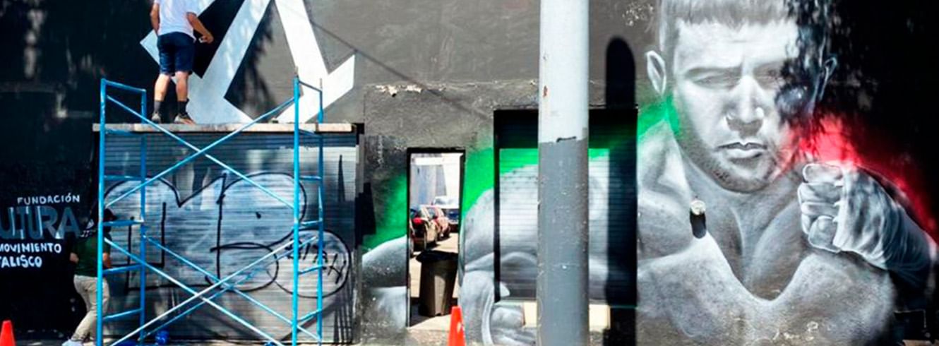 Así luce el mural que le dedicaron al 'Canelo' Álvarez