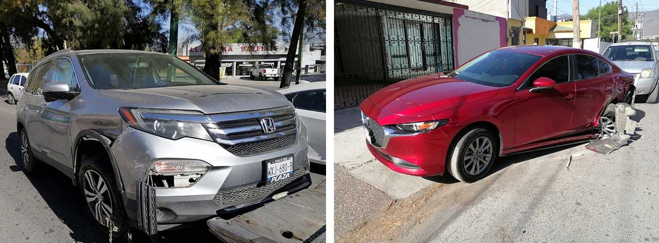 Casi Vuelca Tras Choque