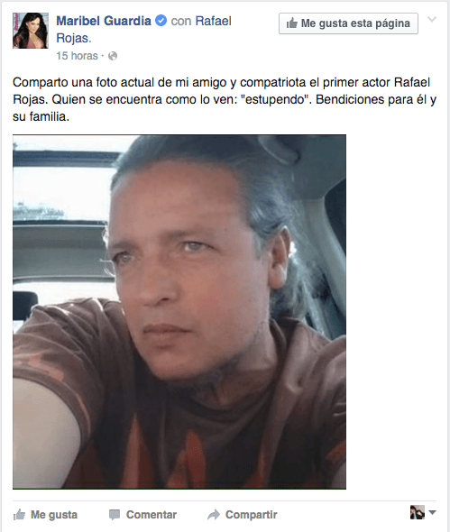 Desmiente el actor Rafael Rojas que viva en situación de calle